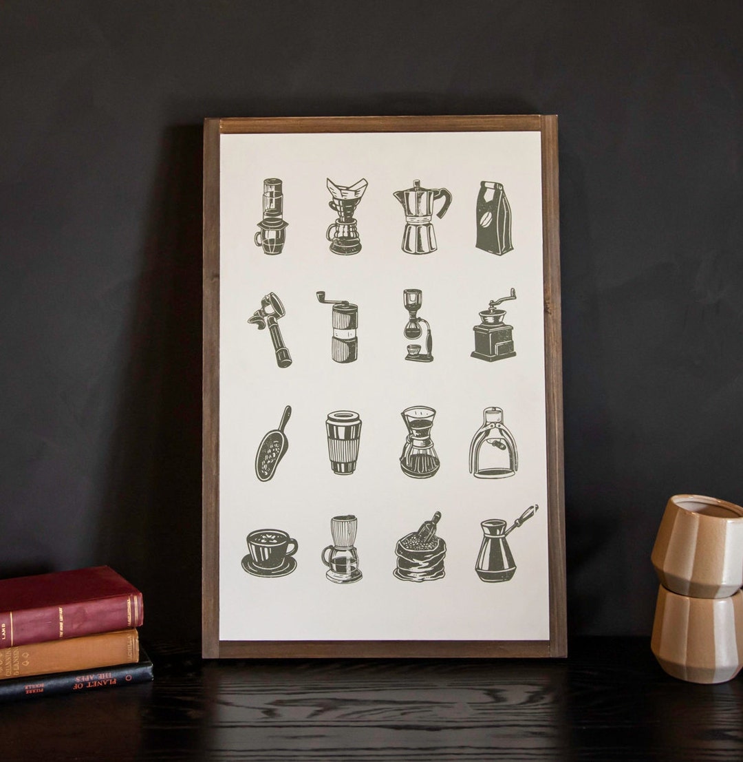 Coffee Specimen Art Wooden Wall Art Sign - Etsy