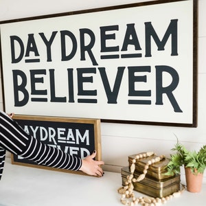 Daydream Believer Wooden Wall Art Sign - Etsy