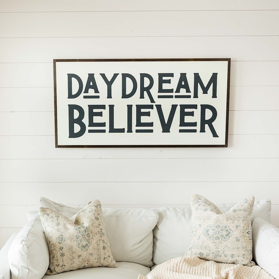 Daydream Believer Wooden Wall Art Sign - Etsy