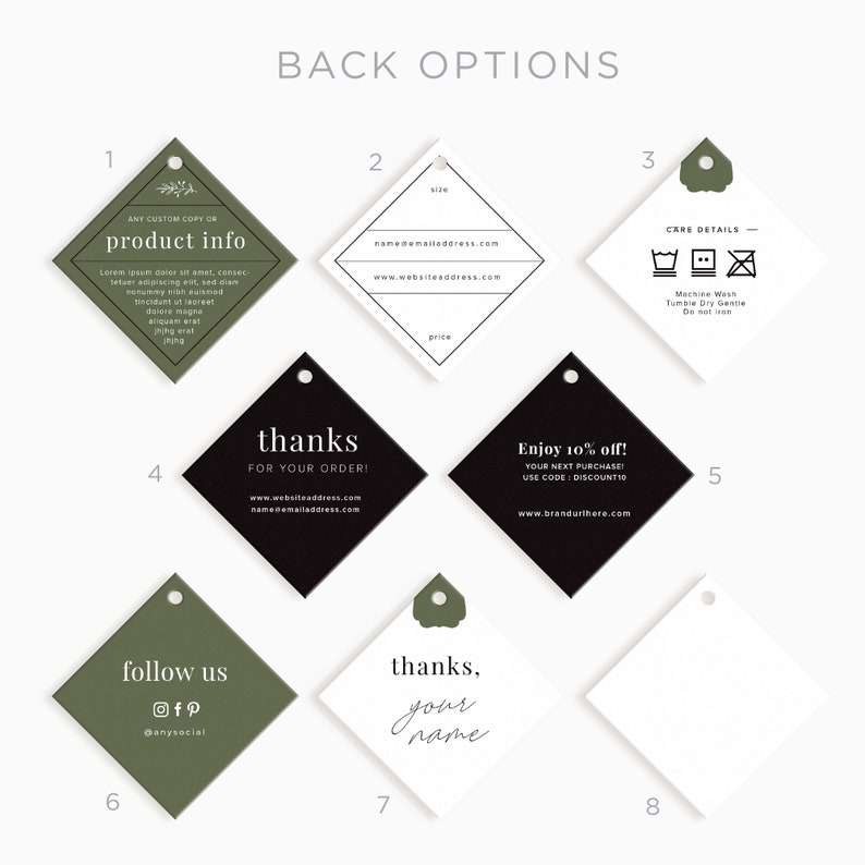 Custom Clothing Tags: Personalized Product Tag Design - Etsy