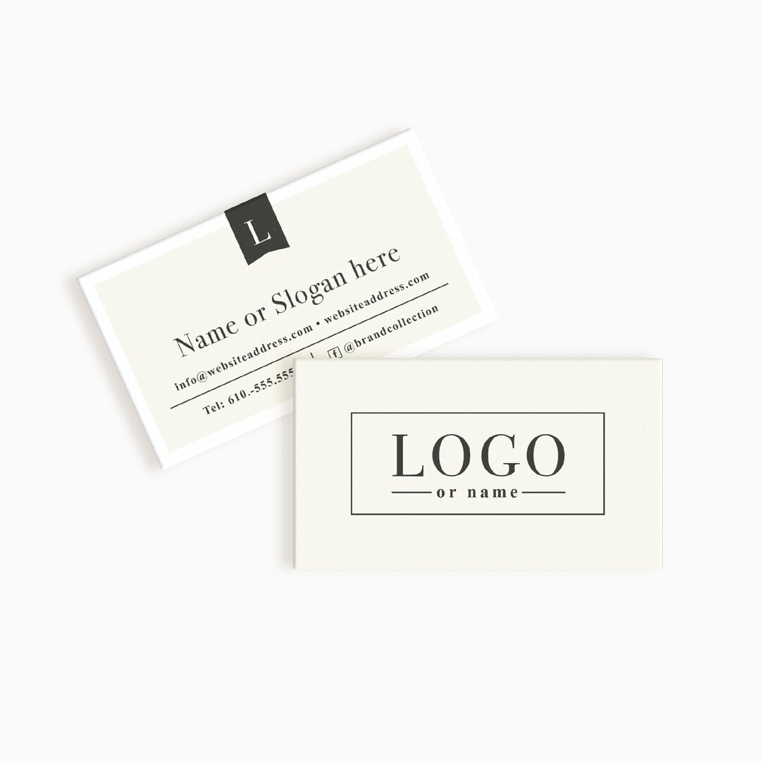 Simple Business Card Contact Card Design Masculine Business Card Small ...