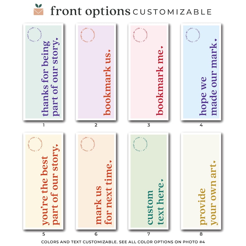 Custom Business Thank You Bookmarks – Promotional Package Inserts for ...
