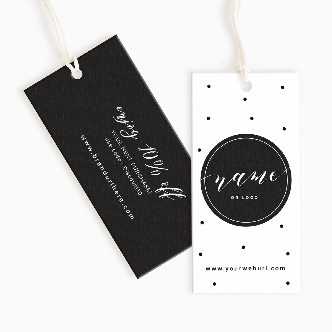 Editable Clothing Hang Tag Printable Clothing Price Tag