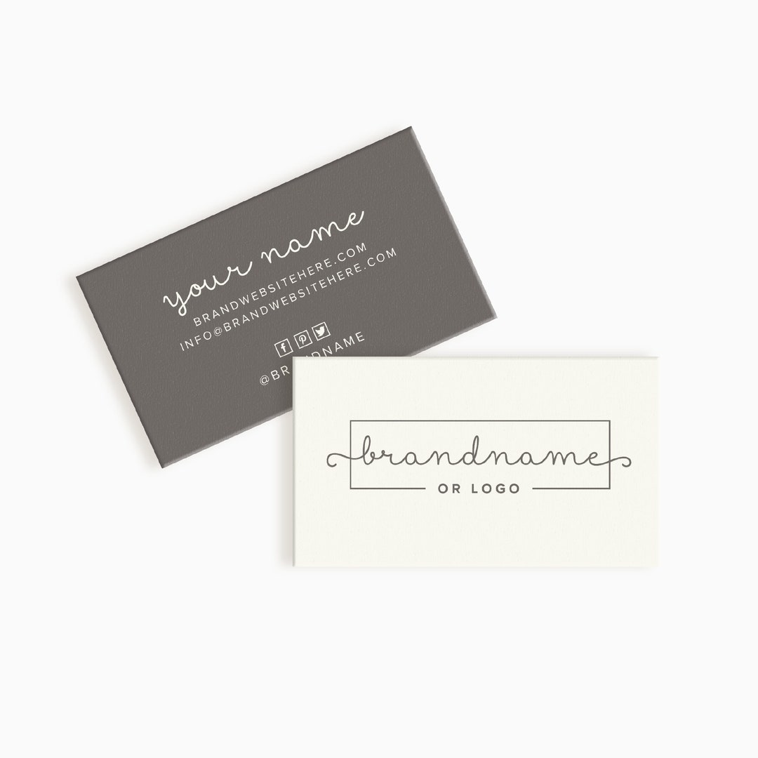 Premium Business Cards Custom Calling Card Template - Etsy