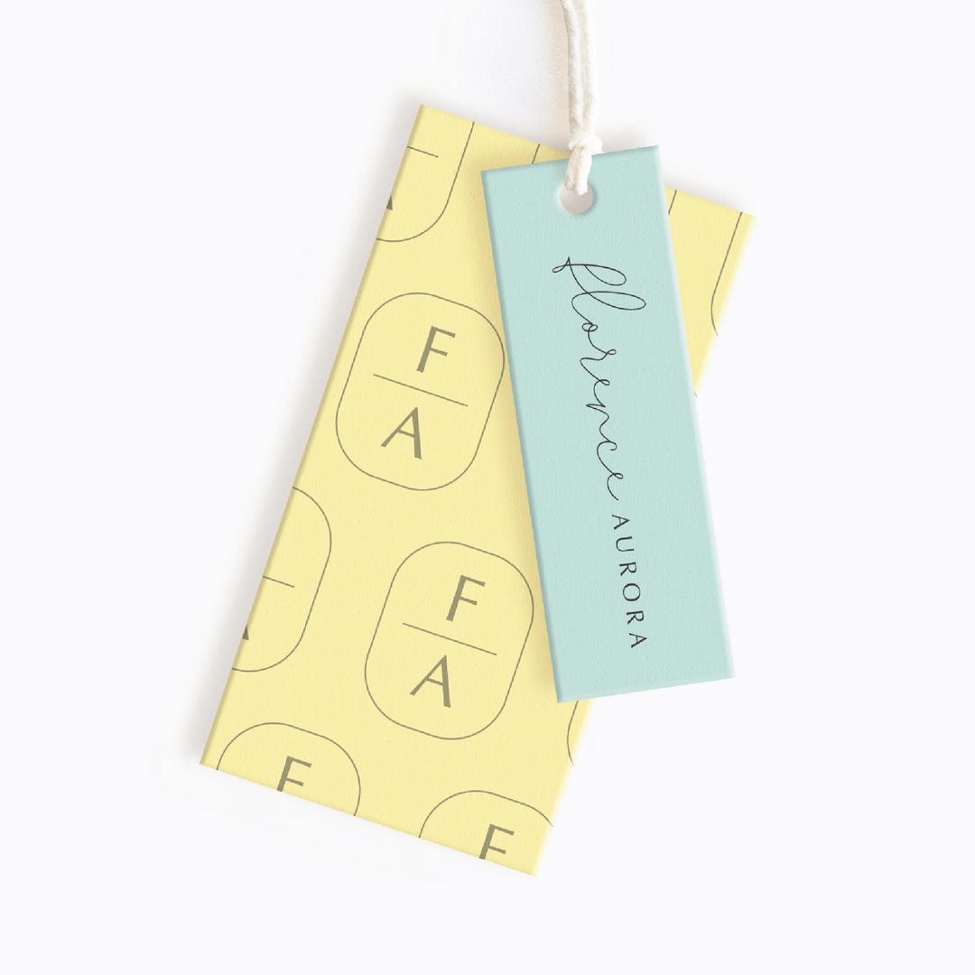 Custom Clothing Hang Tags: Double Tag With Cotton String - Etsy