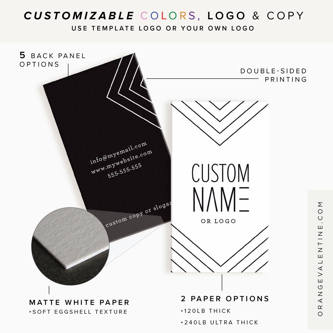 Custom Calling Card Geometric Business Cards Premium | Etsy