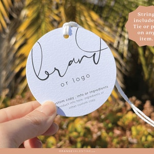 Round Hang Tag, Custom Tag, Clothing Label, Custom Circle Tag - Etsy