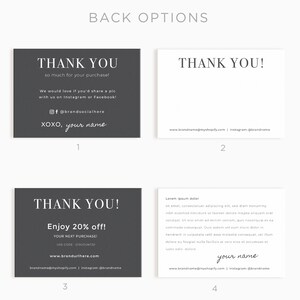 Custom Thank You Insert Cards: Personalized Business Stationery - Etsy