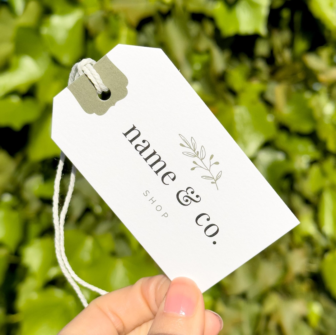 Custom Logo Branded Tags for Knits, Modern Rustic Tag Printed & Shipped ...