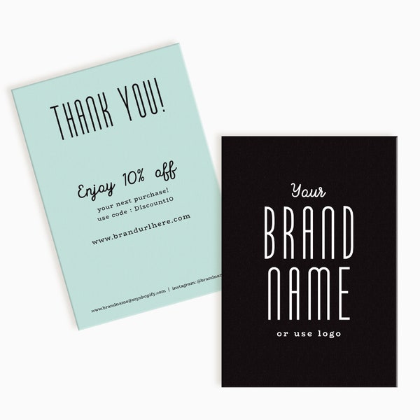 Thank You Discount Code Template - Etsy
