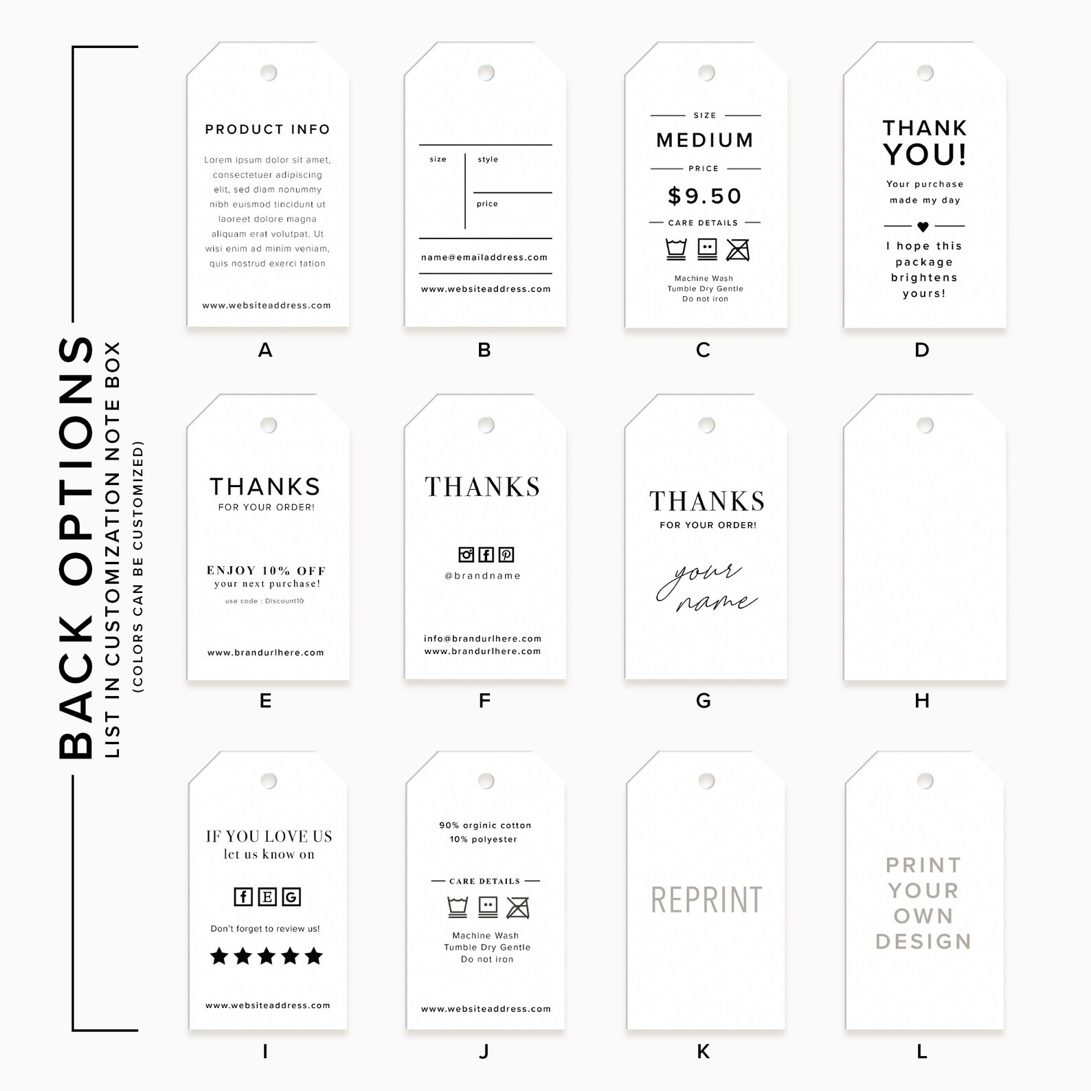 Custom Product Labels Accessory Tags Clothing Tags Custom | Etsy