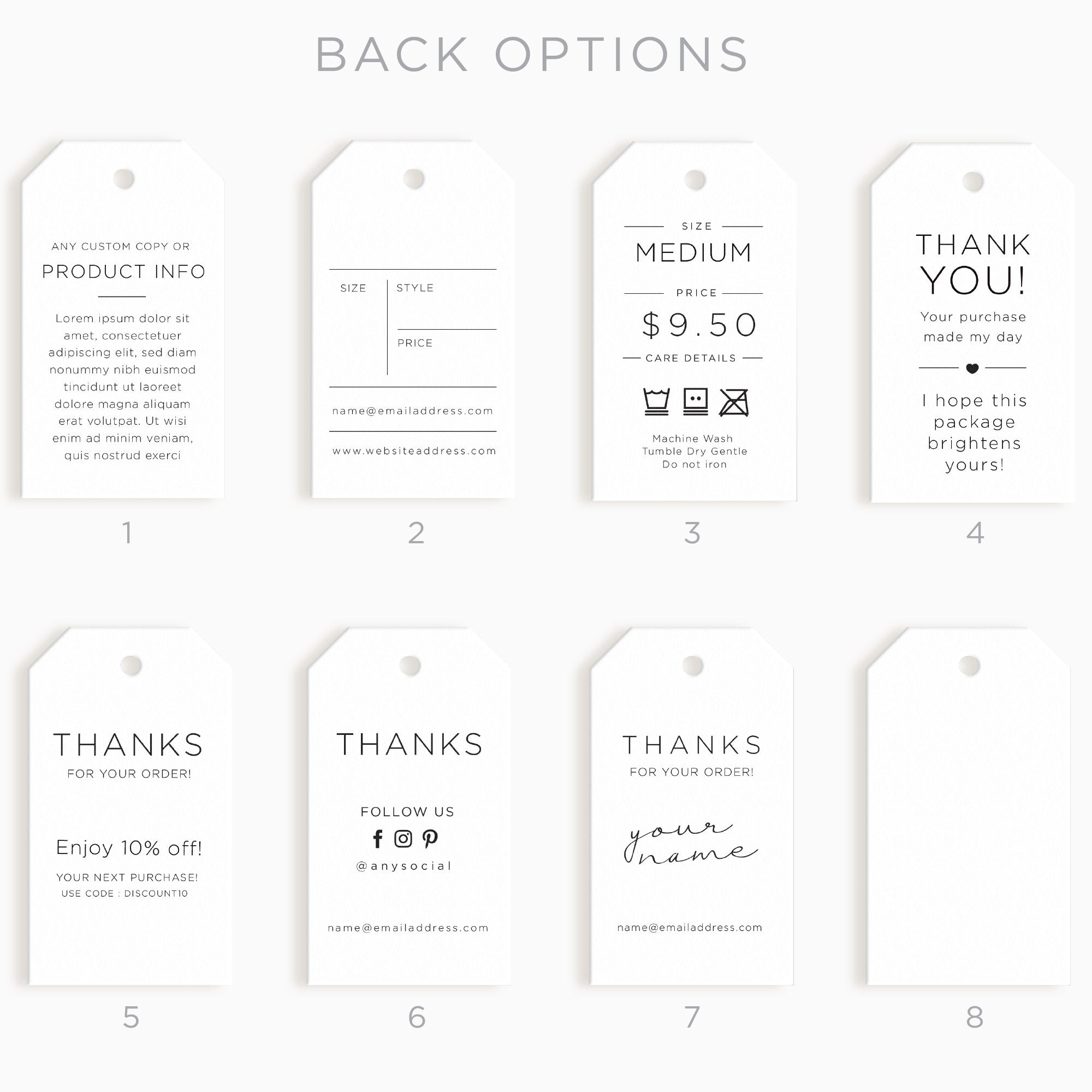 Clothing Tags Custom Knitting tags Tags for Handmade Items | Etsy