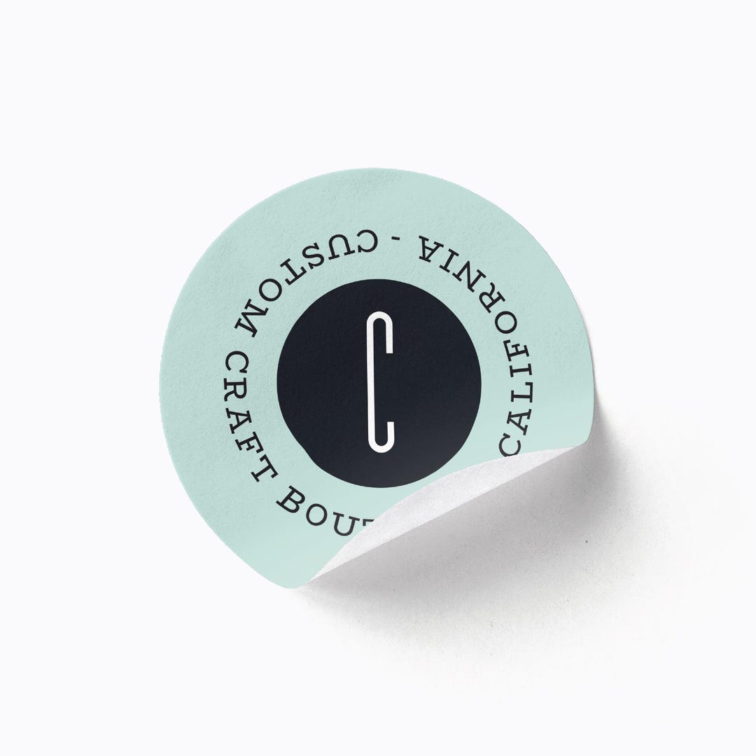 Custom Logo Stickers: Round Brand Stickers, Mason Jar Labels - Etsy
