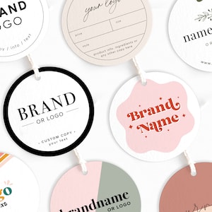 Round Hang Tag, Custom Tag, Clothing Label, Custom Circle Tag - Etsy