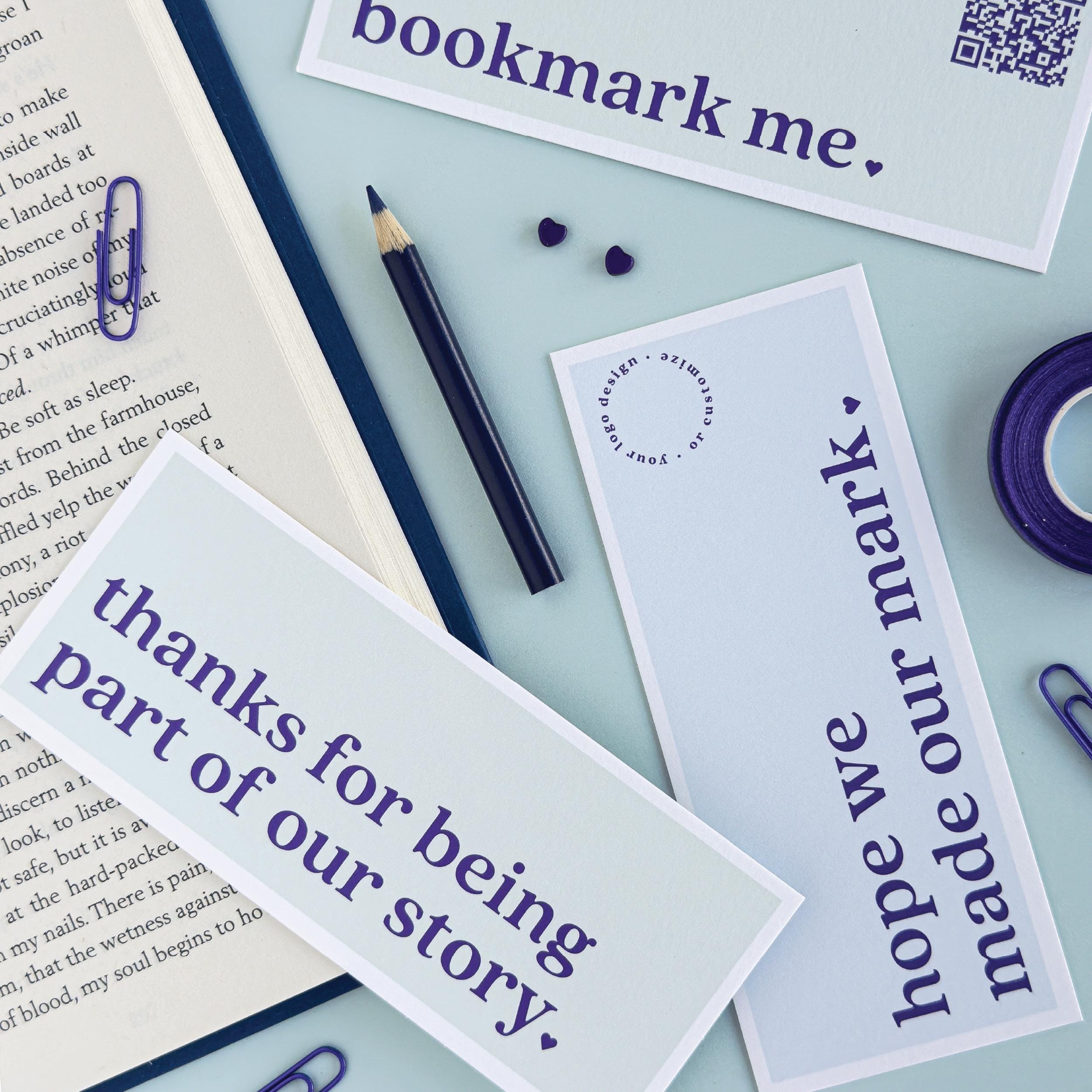 Custom Business Thank You Bookmarks – Promotional Package Inserts for ...