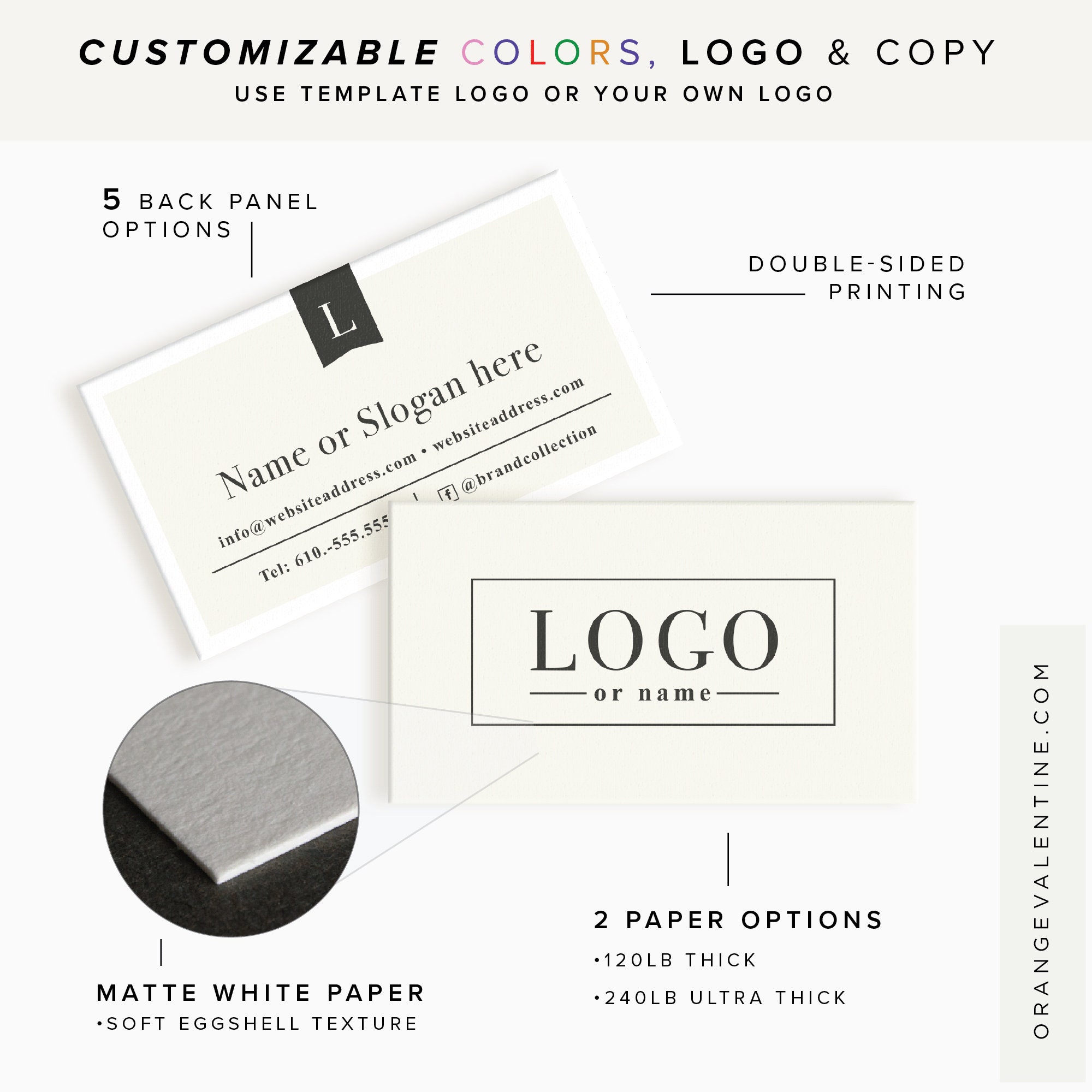 Simple Business Card | Contact Card Design | Masculine Business Card ...