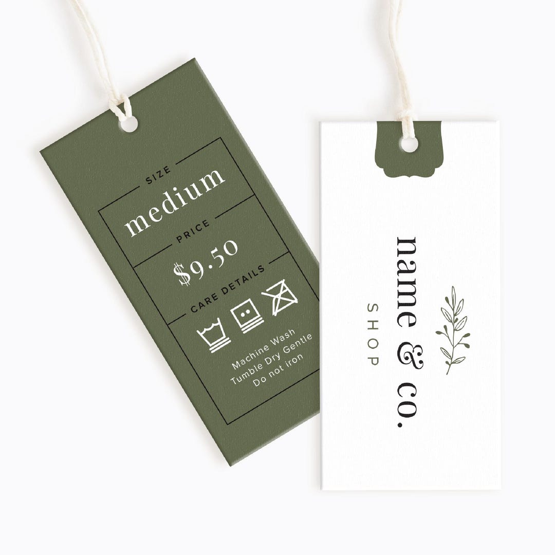 Custom Clothing Tags: Wash Care Labels, Price Tags - Etsy