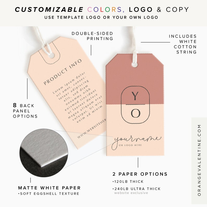 Custom Hang Tags Custom Clothing Labels Custom Business Card | Etsy