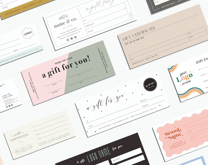 Custom Gift Certificate, Personalized Gift Voucher, Printed Referral ...