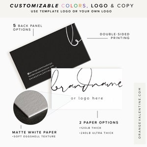 Handwritten Logo Business Card: Customizable Stationery - Etsy