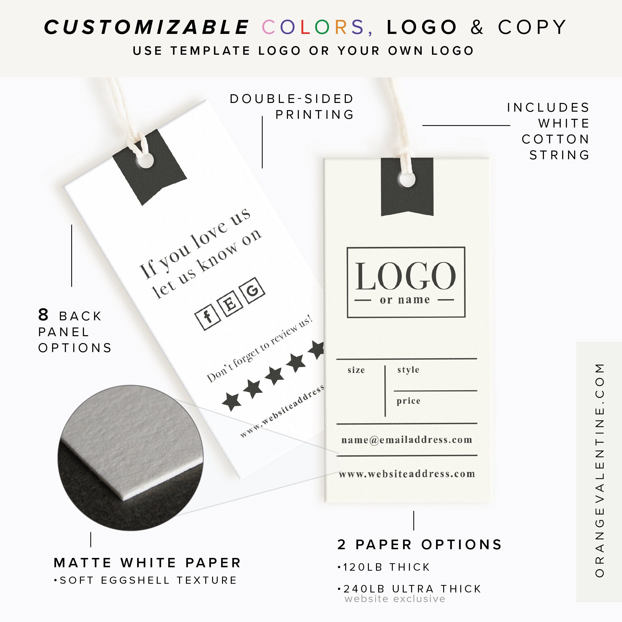 Custom Clothing Tags: Handmade Item Tags, Size & Care Labels - Etsy