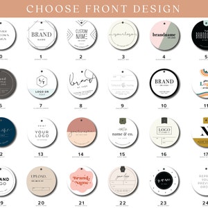 Round Hang Tag, Custom Tag, Clothing Label, Custom Circle Tag - Etsy