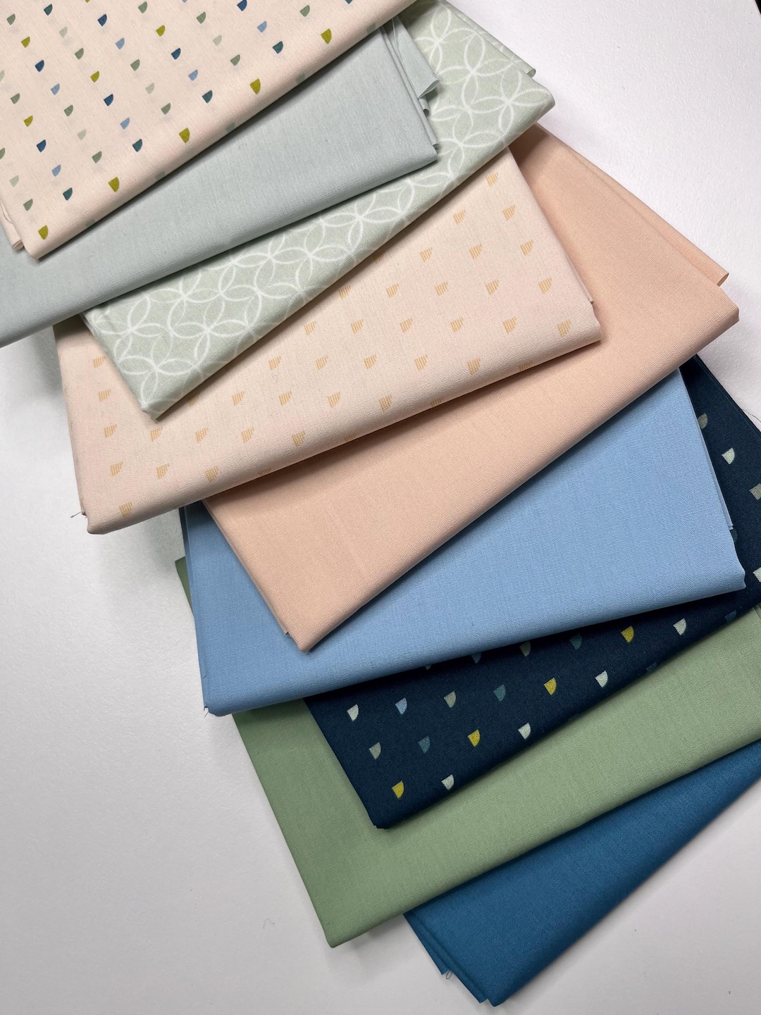 Curated Fabric Bundle |fat Quarter Bundle | Baby Quilt| Blue and Green Fabric |AGF Suzy Quilts ...