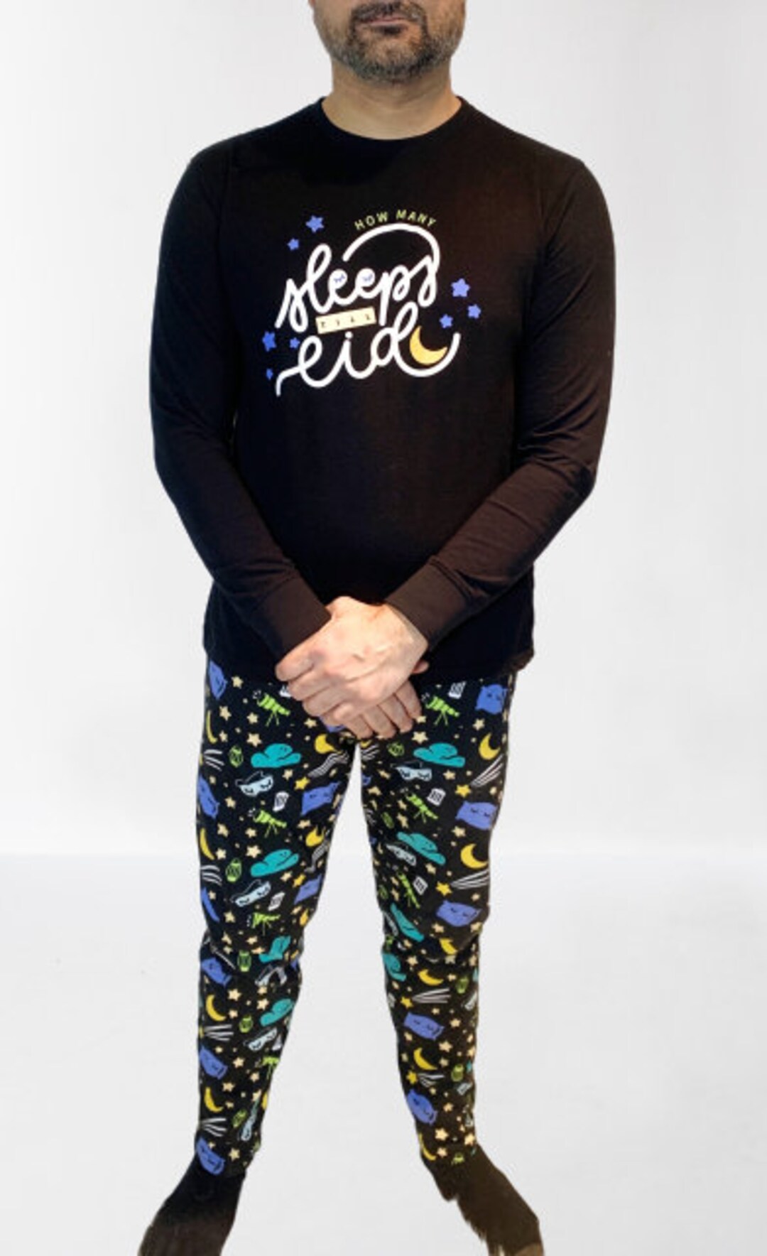 Eid Pajamas How Many Sleeps Till Eid Unisex Adult Pyjamas, Ramadan ...