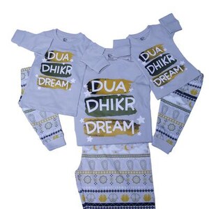 Muslim Family Pajamas - Dua Dhikr Dream Matching Pjs, My First Ramadan ...
