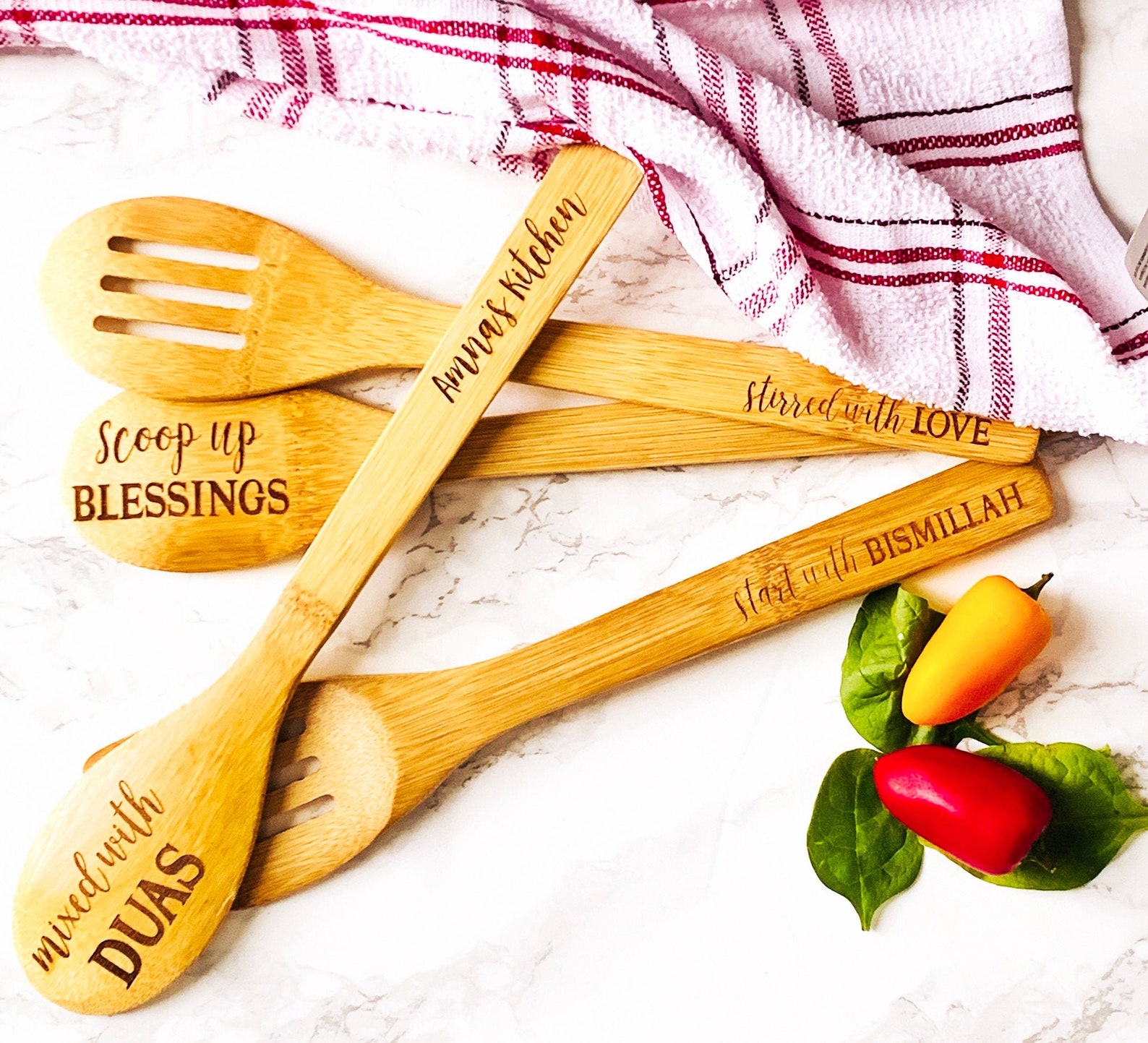 Personalized Islamic Mixing Spoons Islamic Wedding Gift | Etsy