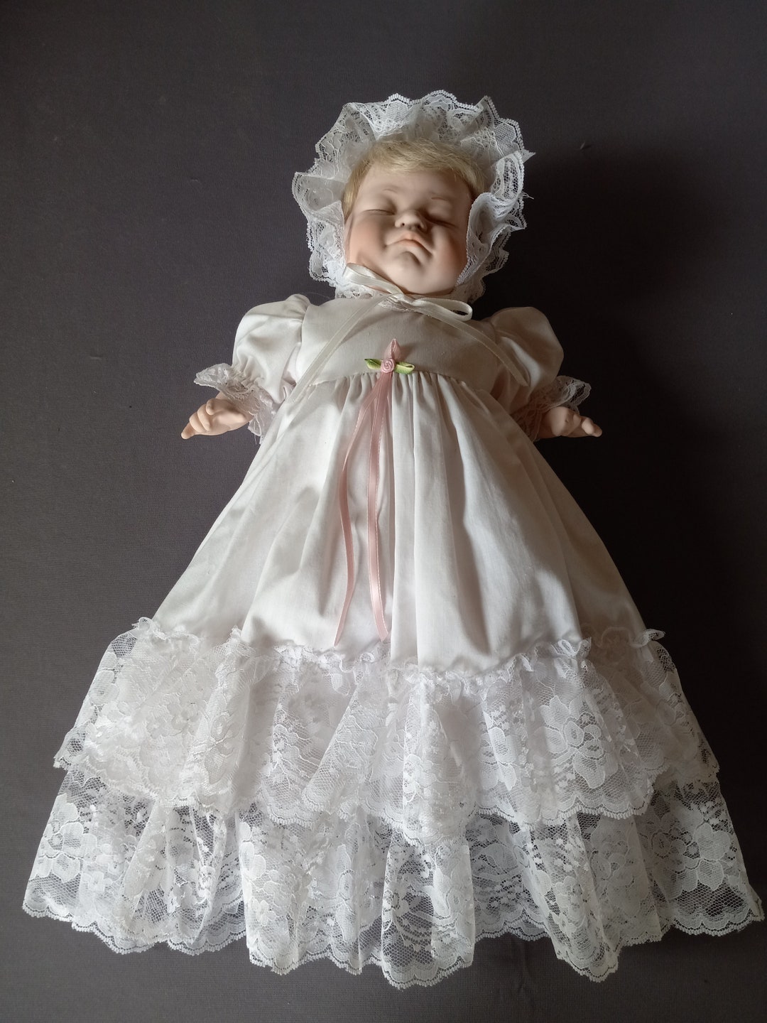 St. George Doll Co. 1990 Strawberry Festival Porcelain Sleeping Doll ...