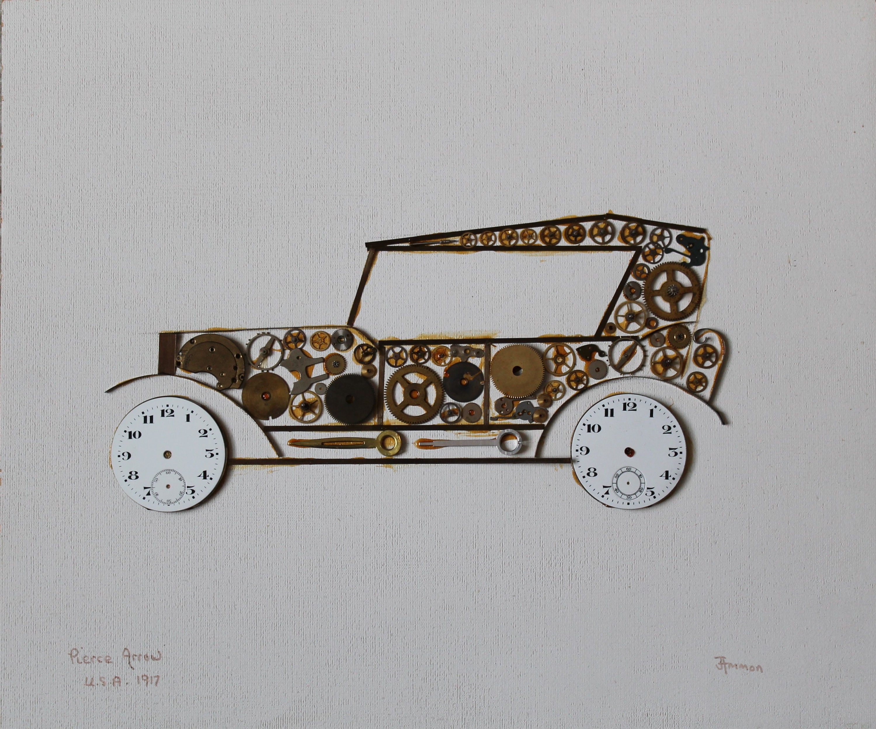 Vintage John Ammon - Horological Collage Art Made From Watch Parts ...