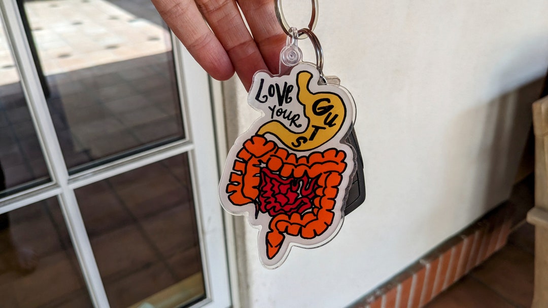 Love Your Guts: Keychain (handmade Keychain, Acrylic Keychain Cute, Car ...