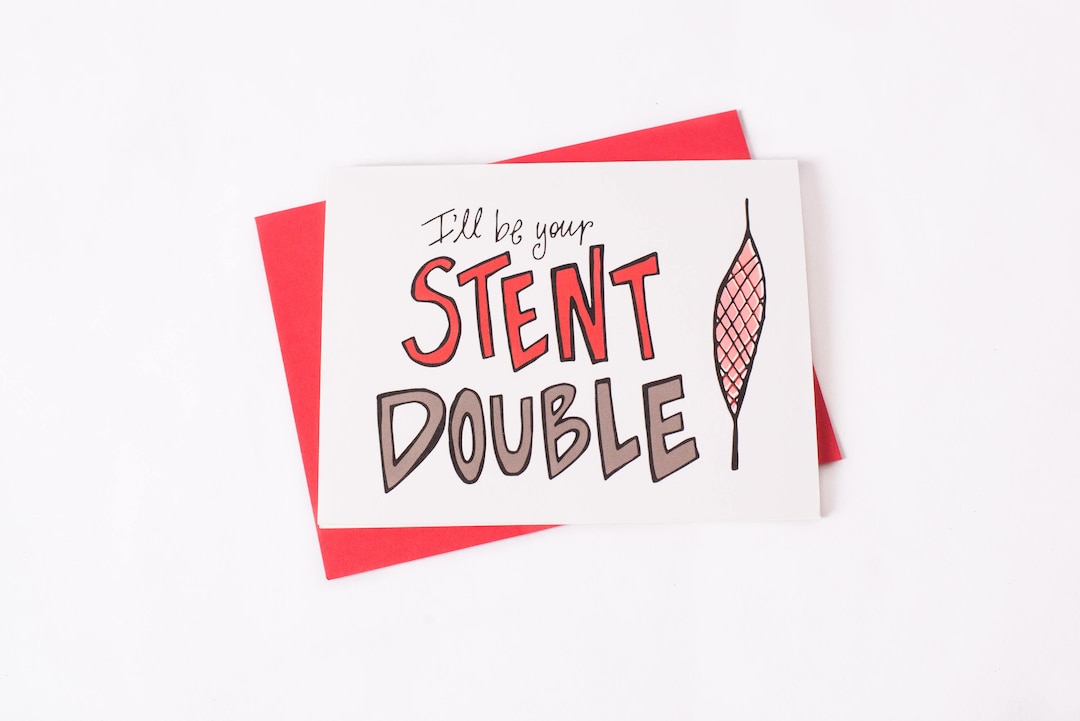 Stent Double: Greeting Card, Cardiology Card, Cardiology Gifts, After ...