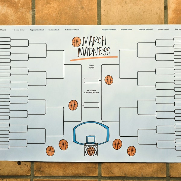 Ncaa March Madness Poster - Etsy