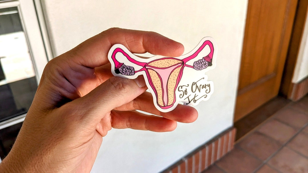 Funny Encouragement Ovary It Vinyl Sticker: Women's Health Decal for ...