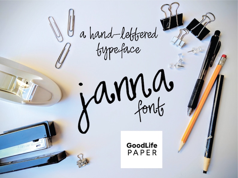 Janna Font: Handwritten Font (hand-lettered Font, Cute Handwritten ...