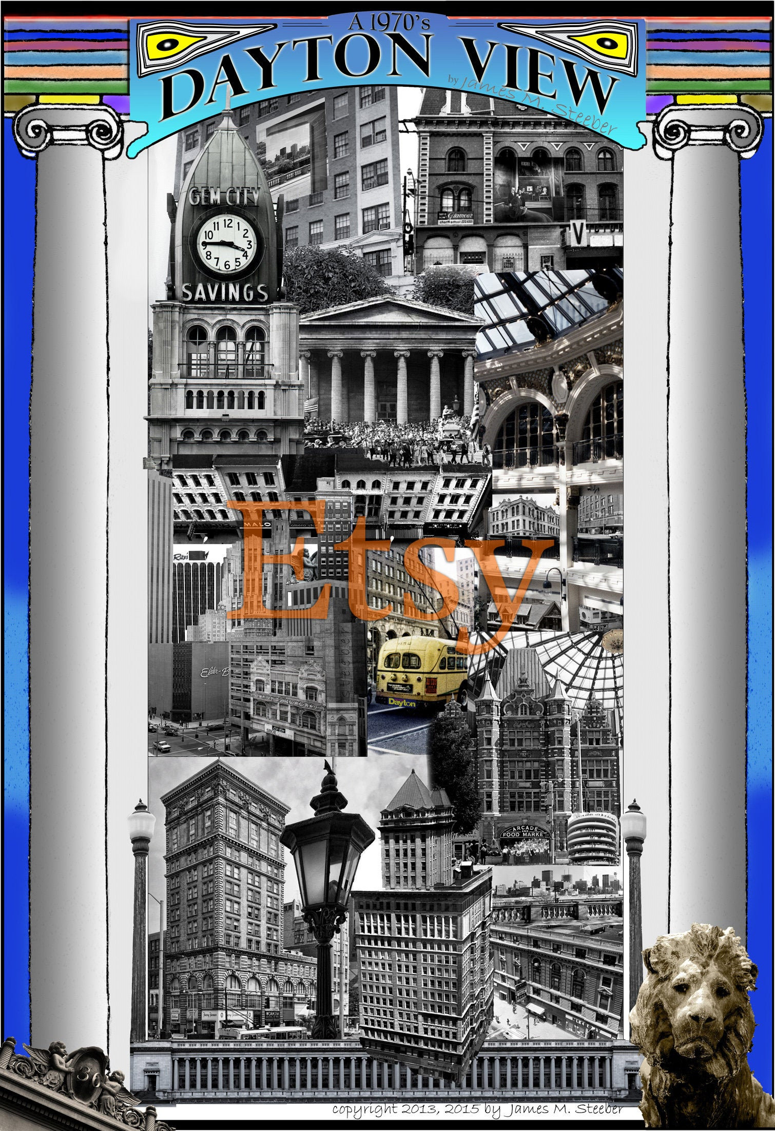 Dayton 1970's Celebration Color Poster - Etsy