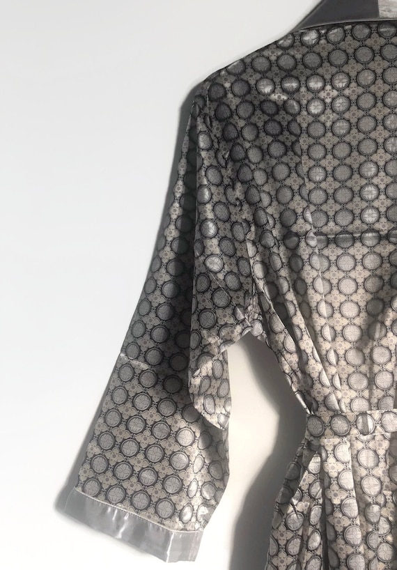 Mens Robe | Retro Smoking Jacket | Silver Unisex Dres… - Gem