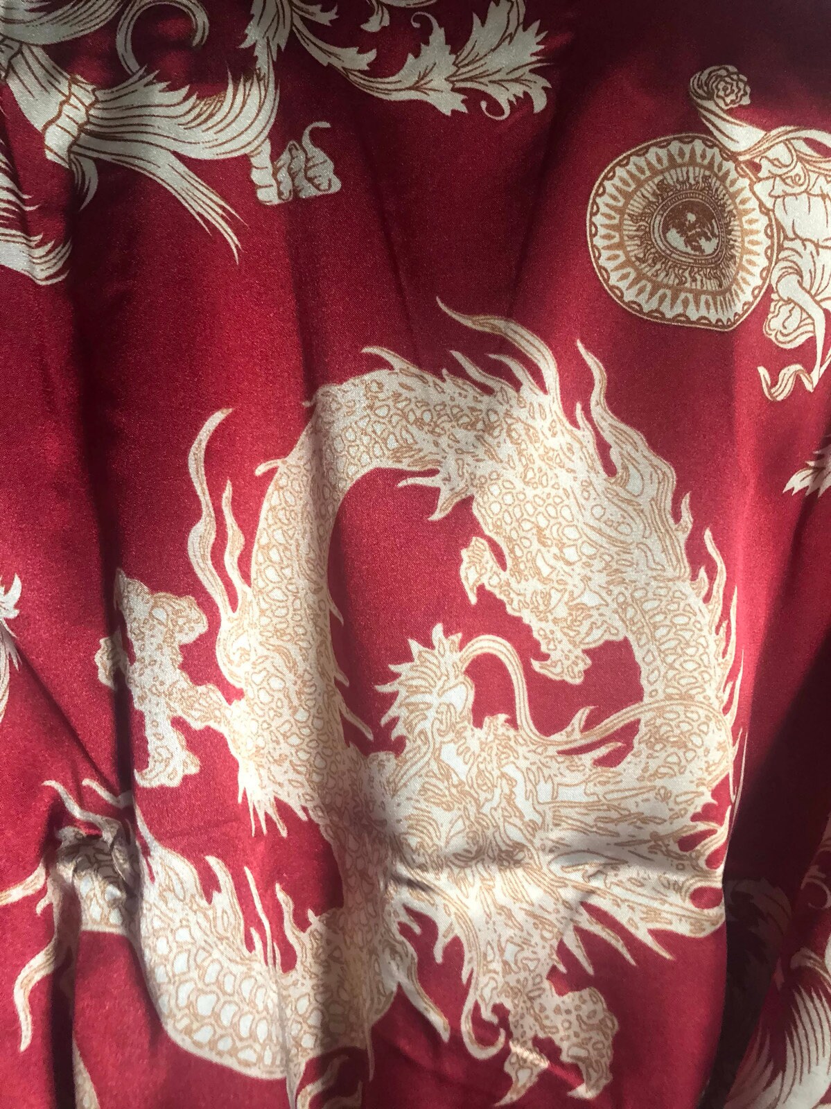 Mens Robe Red Dragon Robe Kimono Silky Dressing Gown - Etsy