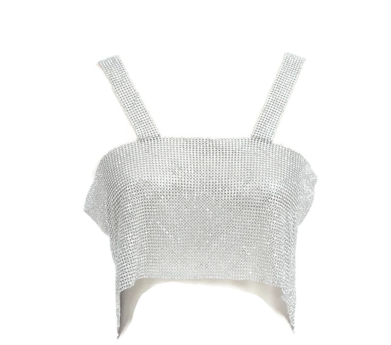 Metal Mesh Top Chainmail Crop Top Sequin Top Diamante - Etsy Australia