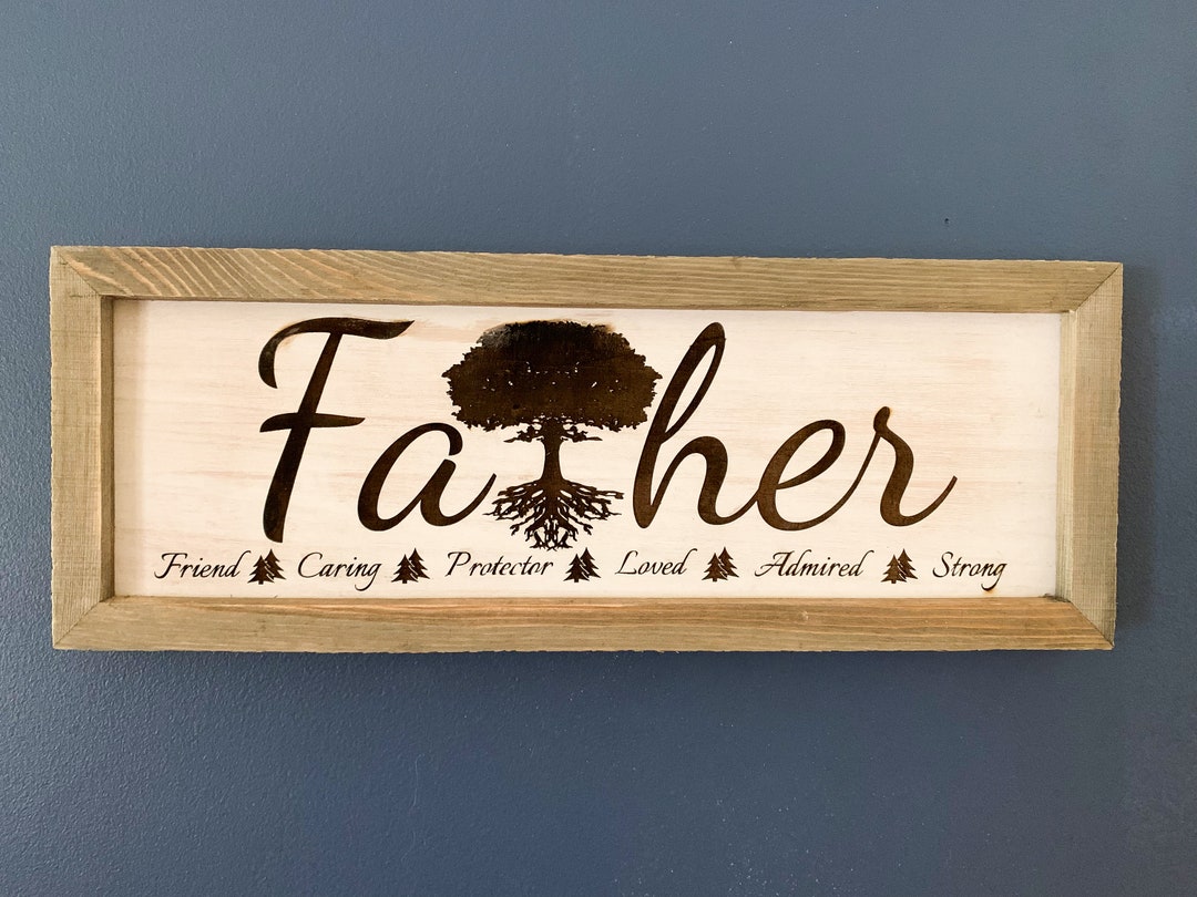 Rustic Father's Day Wooden Sign | Father Appreciation Gift | Wall Decor ...