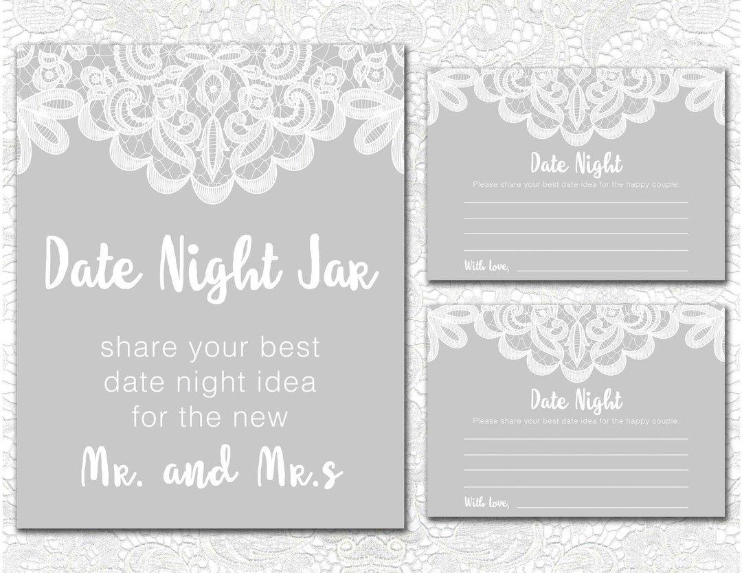 Date Night Jar Sign and Cards - Etsy