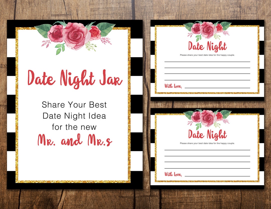 Date Night Jar Sign and Cards - Etsy