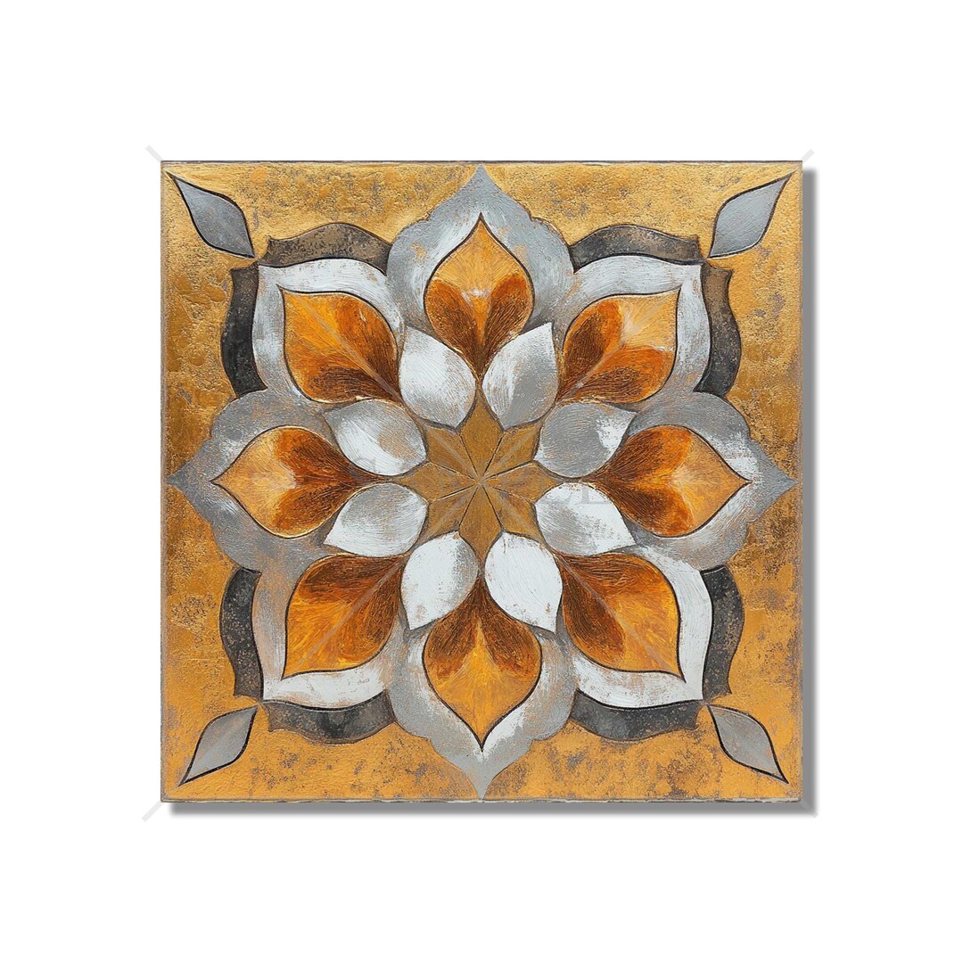 Aged Gold Copper Color Ceramic Tile - Vintage Aged Design Tile - Unique ...