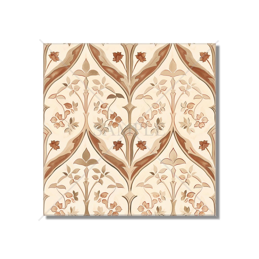Terracotta Boho Arch Design Ceramic Tile - Vintage Tile Design ...