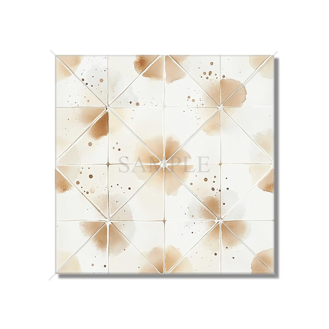 Boho Neutral Splash Ceramic Tile Unique Patterned Kitchen Backsplash ...
