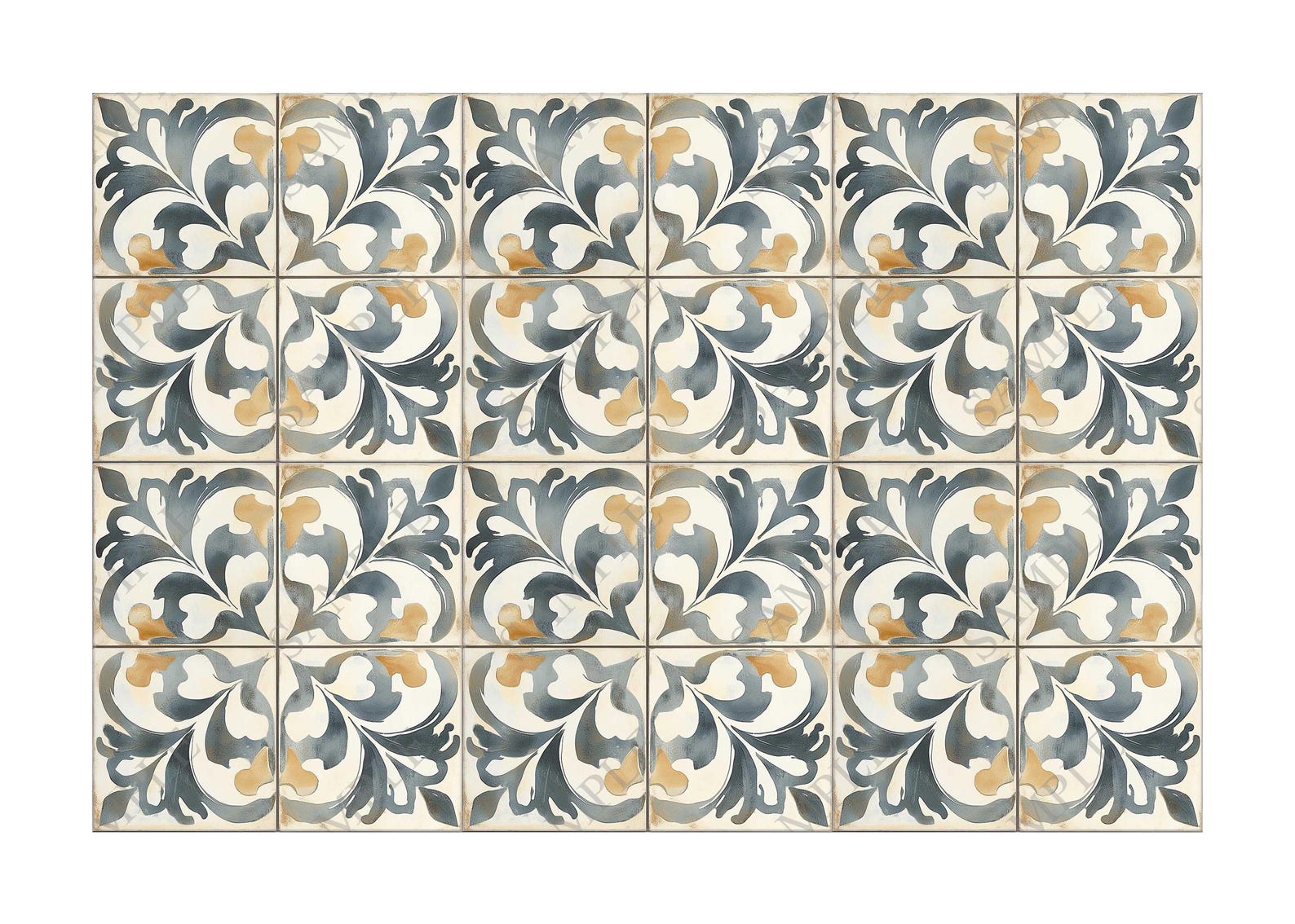 Charcoal Gray Tan Ceramic Tile - Decorative Kitchen Backsplash Tile ...
