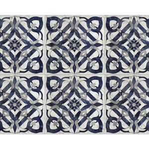 Navy Blue Ceramic Tile - Vintage Moroccan Tile Design - Kitchen ...