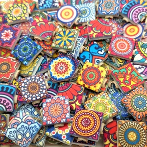 SALE 2 Pounds of Fun Bright Mixed Ceramic Mosaic Tiles - Mixed Mosaic ...